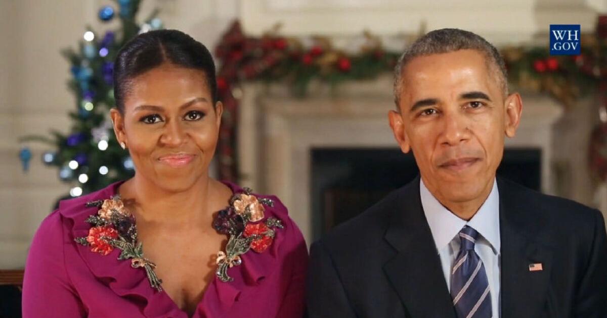 The Obamas deliver their final Christmas message from the White House