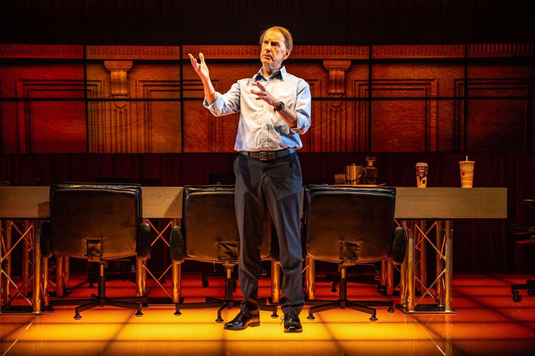 He loves how he’s portrayed in hit play Rogers v. Rogers