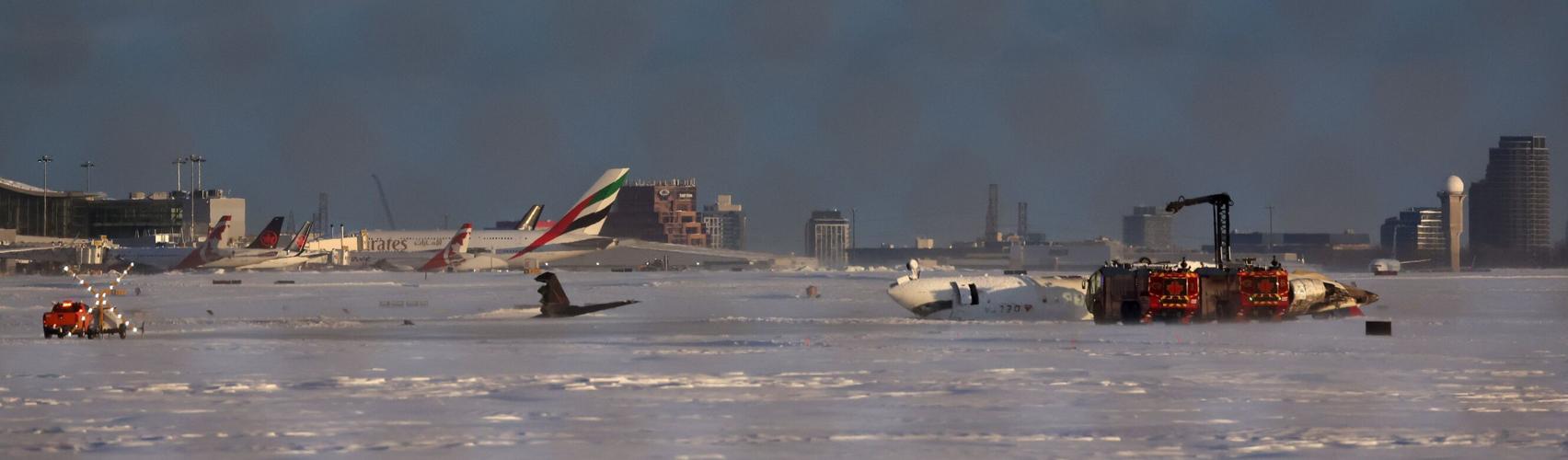 Toronto Delta Air Lines plane crash aftermath in photos