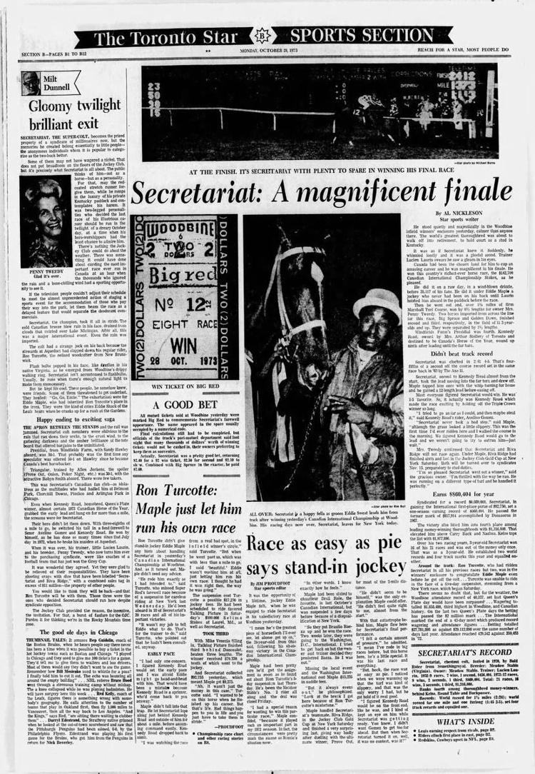 Secretariat’s final race in Toronto, 50 years later
