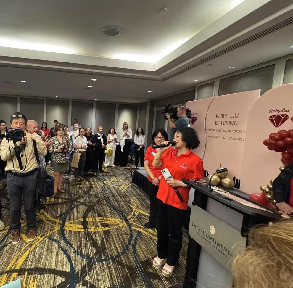 Billionaire Weihong Liu meets former Hudson’s Bay workers