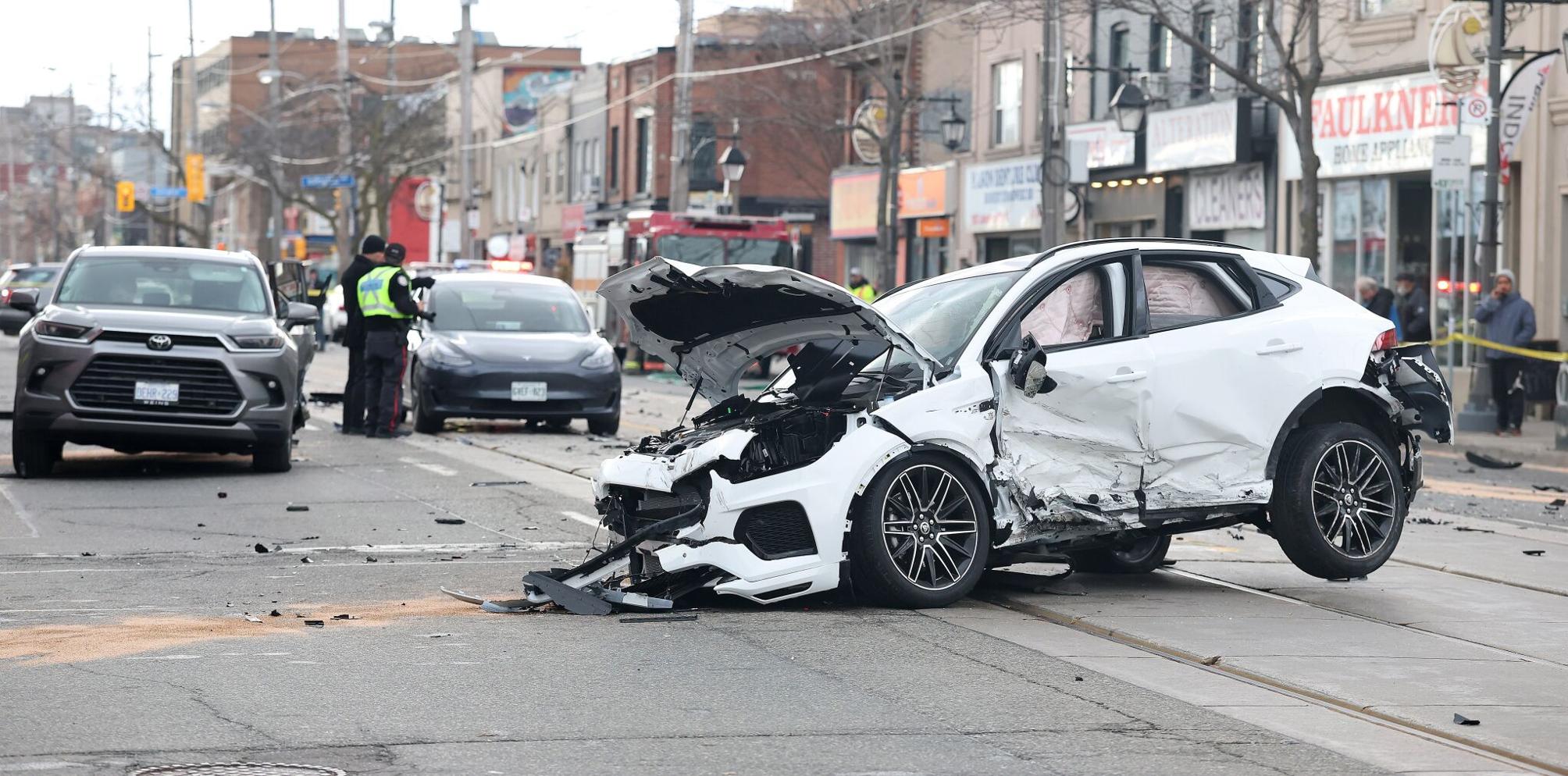 Six vehicles collided in New Toronto, paramedics say