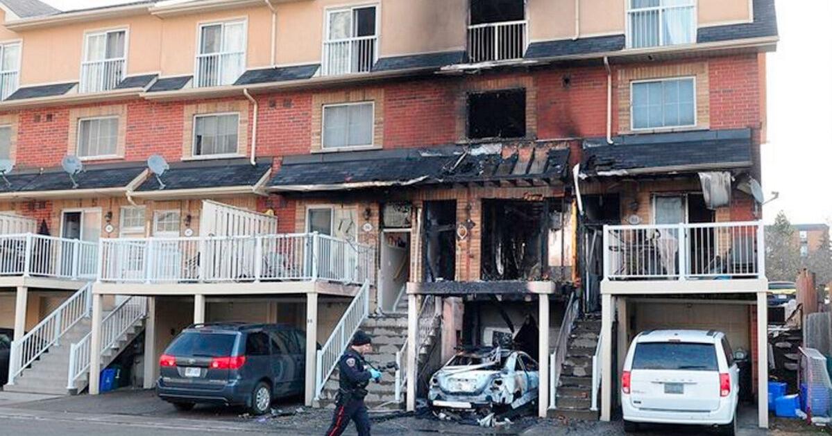 Twenty people displaced by fire in Pickering townhouses