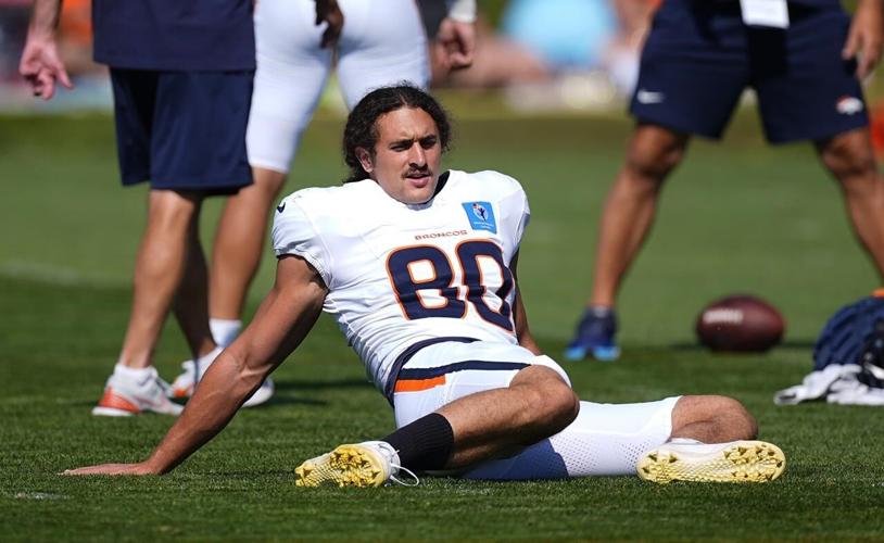 Greg Dulcich has made it back to the Broncos' main field after two ...