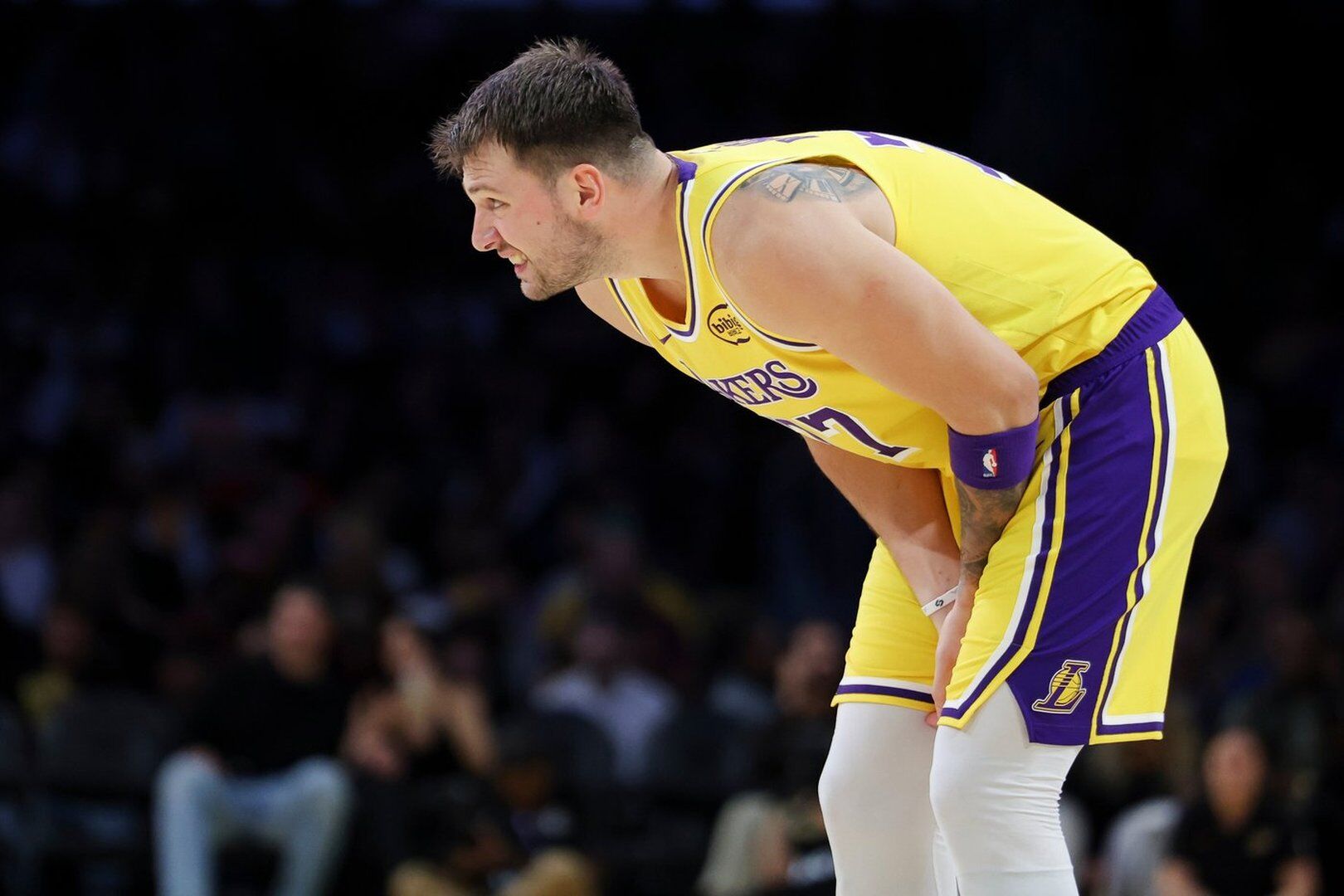Lakers' Luka Doncic likely out at least one week with a sprained finger and a bruised leg