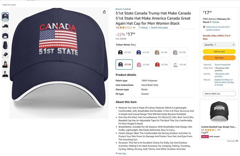 Shoppers offended as Amazon Canada offers '51st State' sloganed items