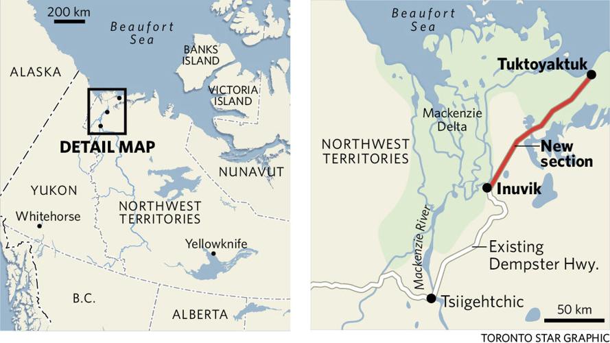Inuvik to Tuktoyaktuk road finally connects Canada from sea to sea to sea