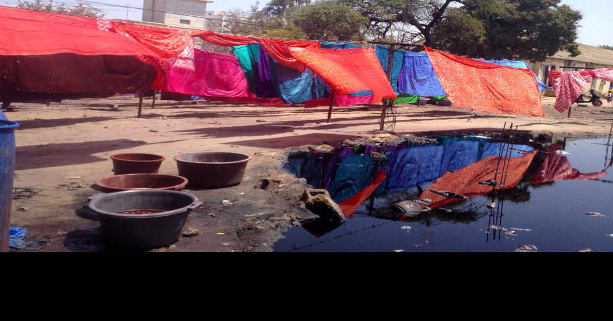 Clothing in Senegal printed and dyed in a pre-industrial setting: Porter