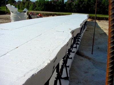 solid rock foundation and concrete