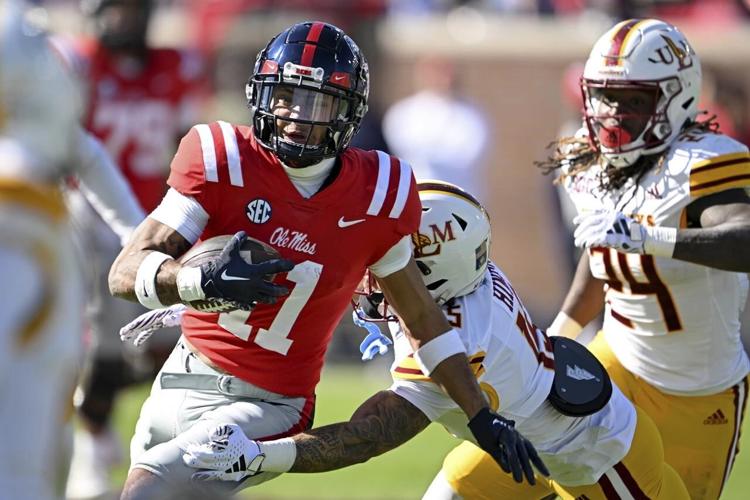 No. 13 Mississippi routs Louisiana-Monroe 35-3 with help of three ...