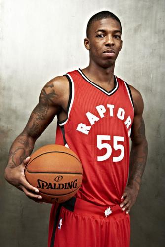 Raptors rookie Delon Wright shows off team’s new jersey