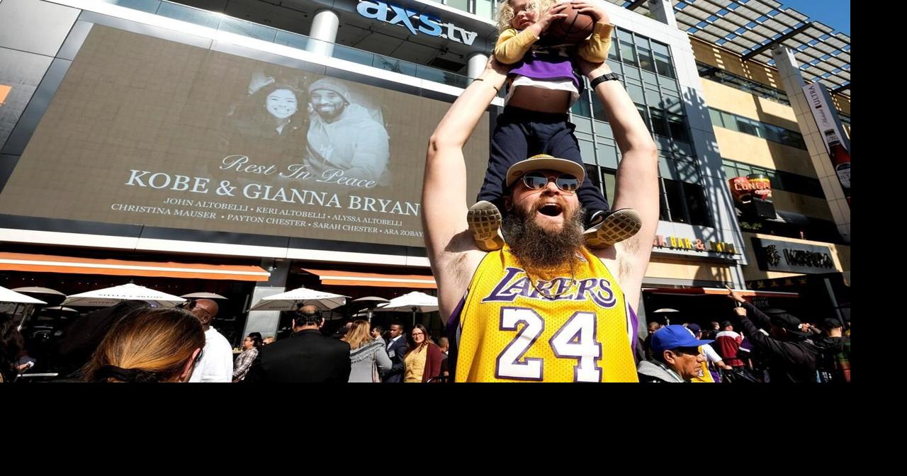 Tributes build outside arena known as House that Kobe Built