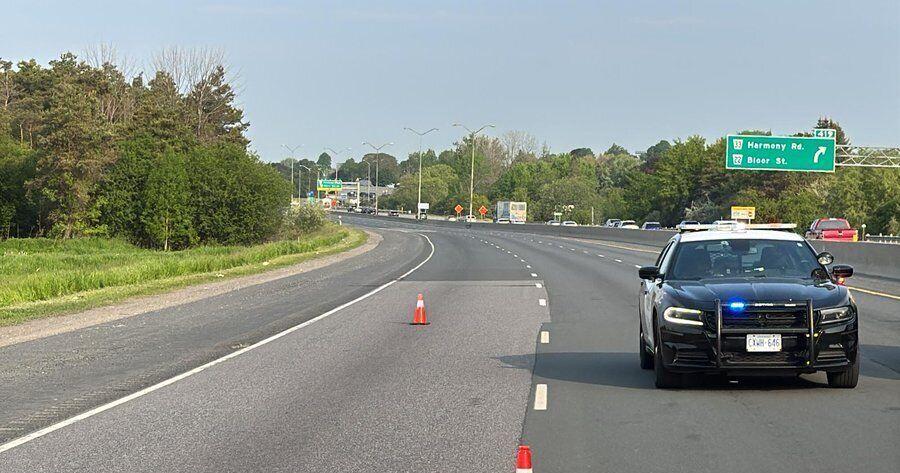 Motorcyclist, 25, dead in Highway 401 collision in Oshawa