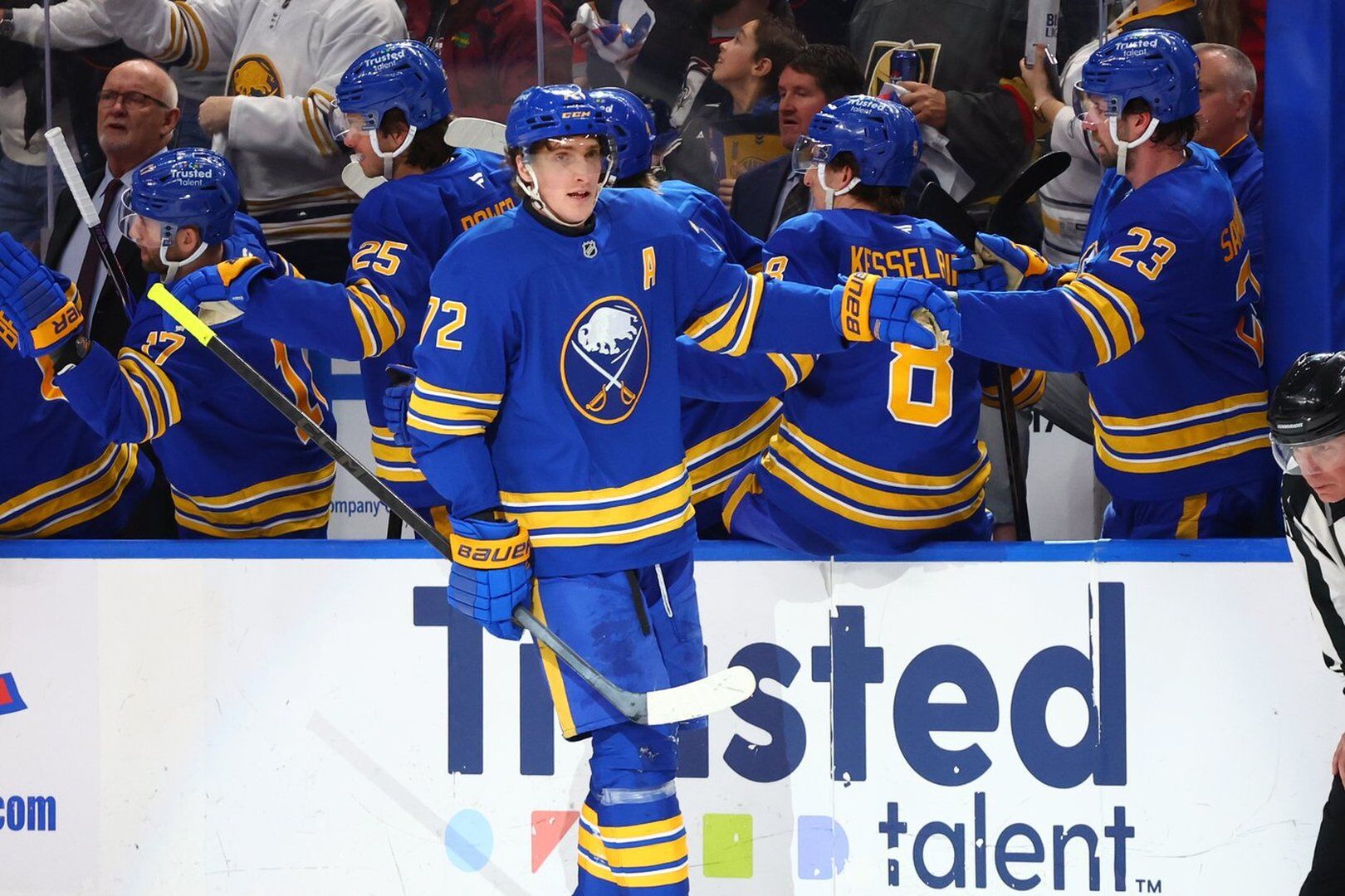 Thompson honored for Olympic gold-medal win, then scores in Sabres' 3-2 ...