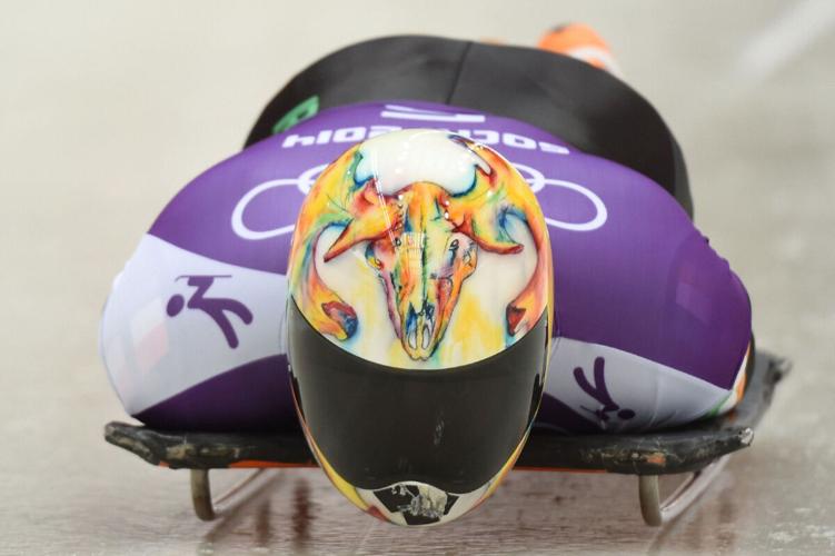 Olympic skeleton helmets designed in Pickering, eh?