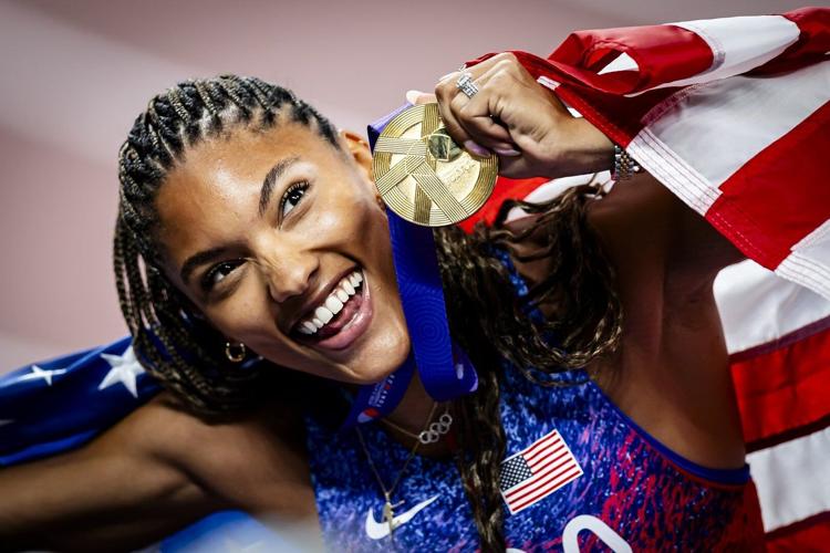 Long jumper Tara Davis-Woodhall explains tears during national anthem ...