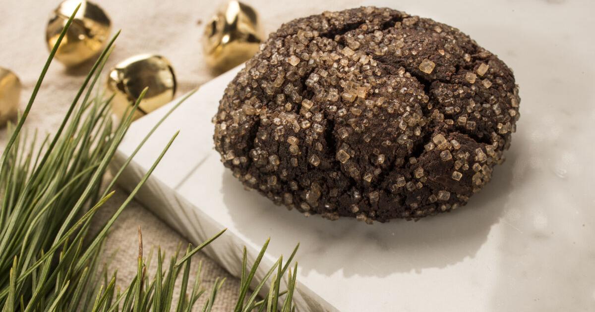 Chocolate mint sparkler cookies are moist and glitzy