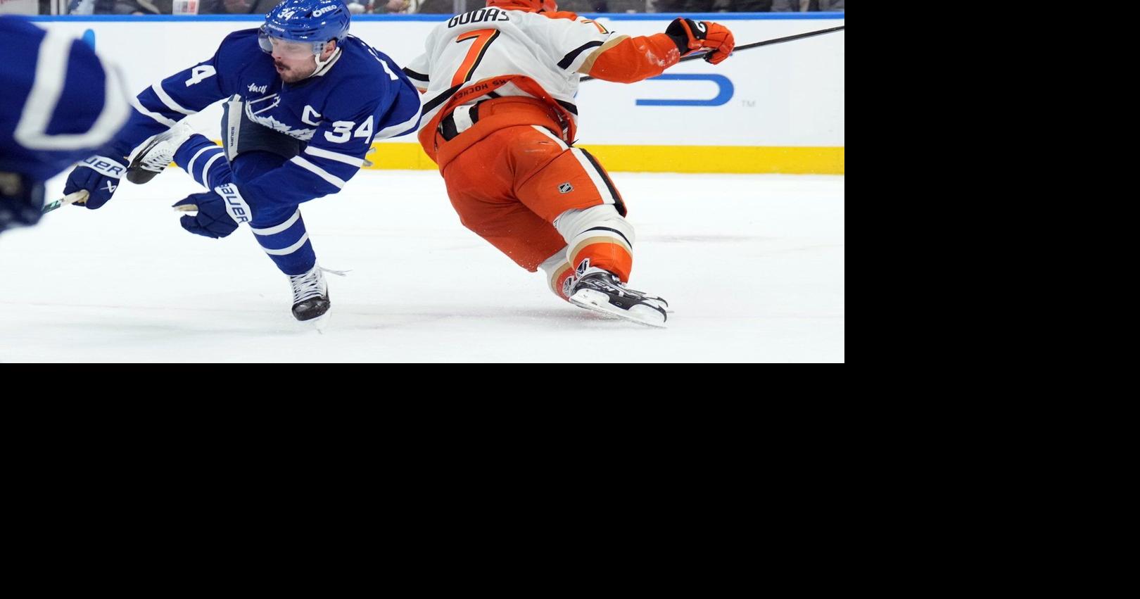 Maple Leafs captain Auston Matthews injured after knee-on-knee hit from ...