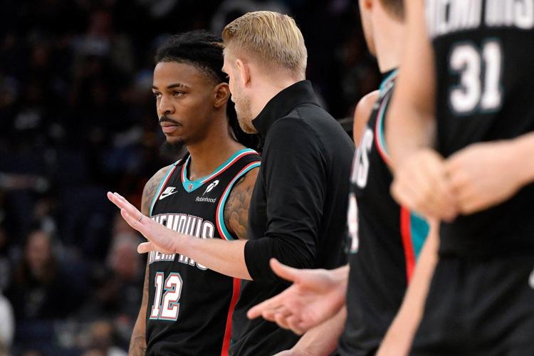 Grizzlies' Ja Morant sidelined for at least 2 weeks with strained calf