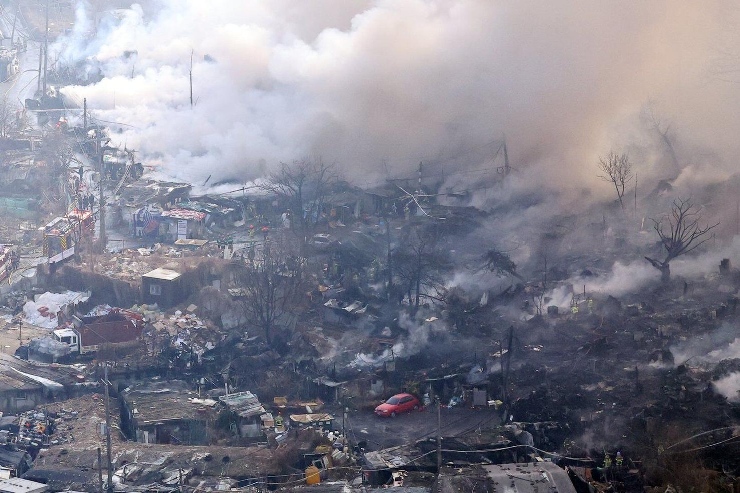 Fire breaks out in one of Seoul's last-remaining shanty towns