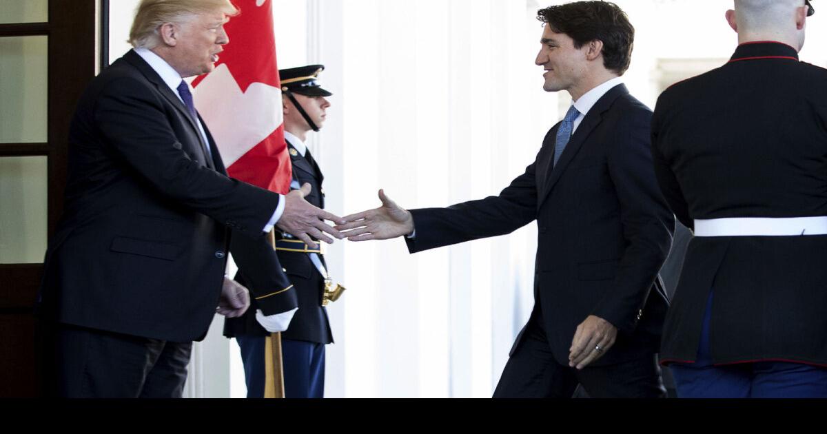 Donald Trump and Justin Trudeau shake hands: an analysis