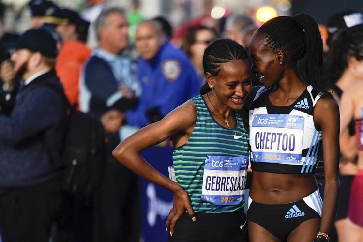 Chebet and Lokedi of Kenya win NYC Marathon races in debuts