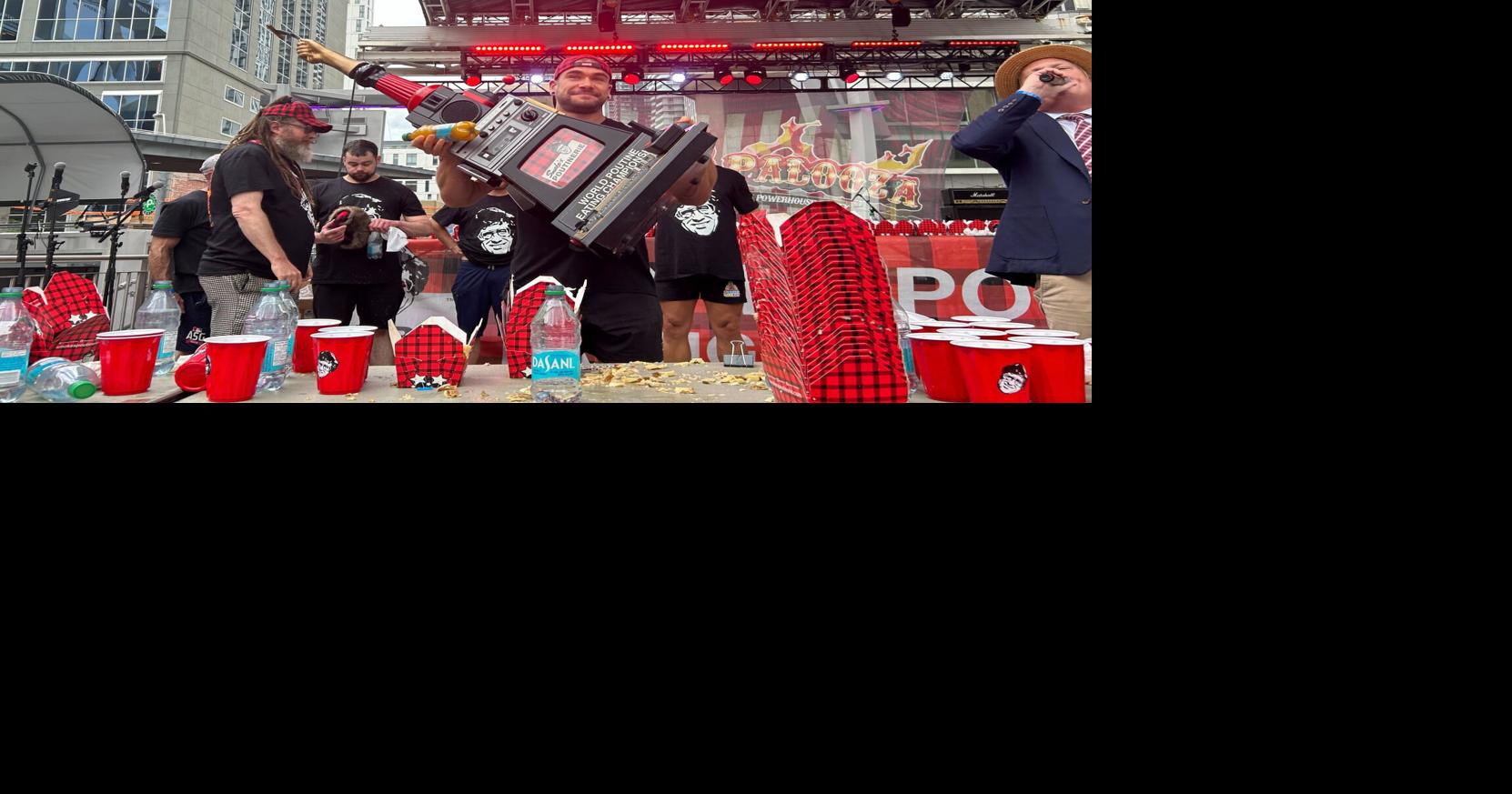 First-timer beats pro eating champs to win poutine title