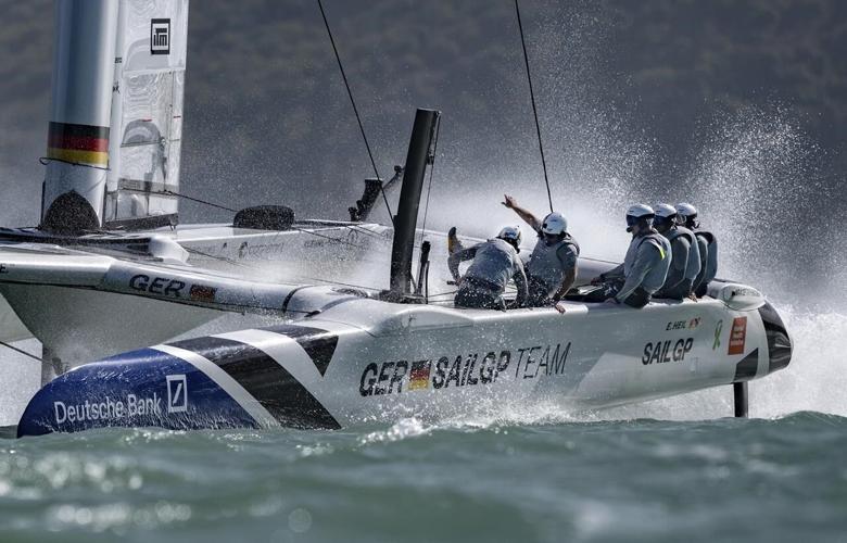 Endangered dolphins on course prevent racing at SailGP New Zealand in ...