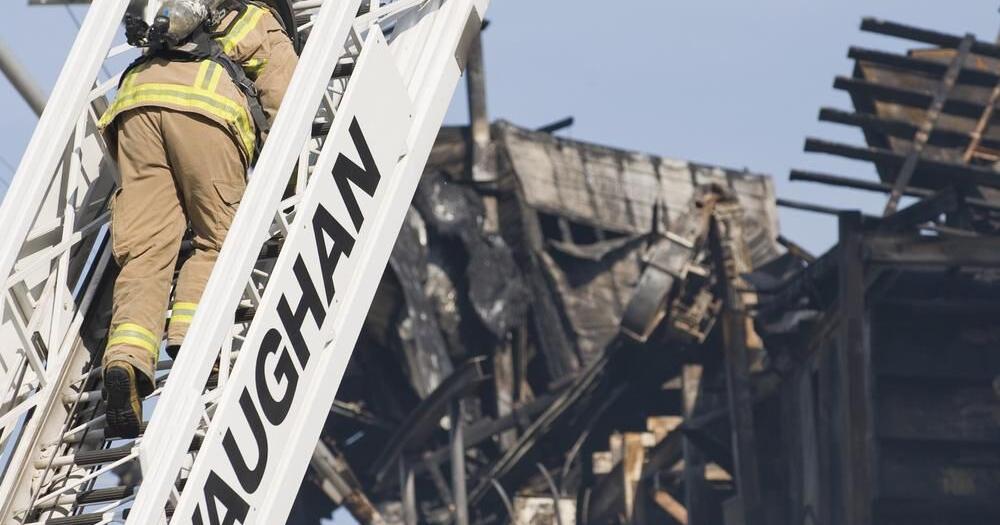 Massive fire destroys Vaughan flour mill