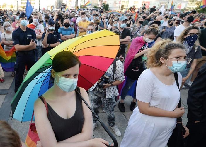 Protesters decry government’s anti-LGBT attitudes in Poland