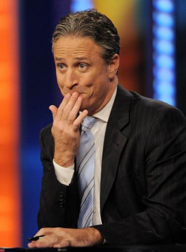 Stewart cuts hand during taping of Weiner skit