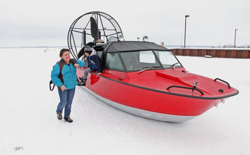 Air-propelled school boat negotiates tricky Lake Simcoe