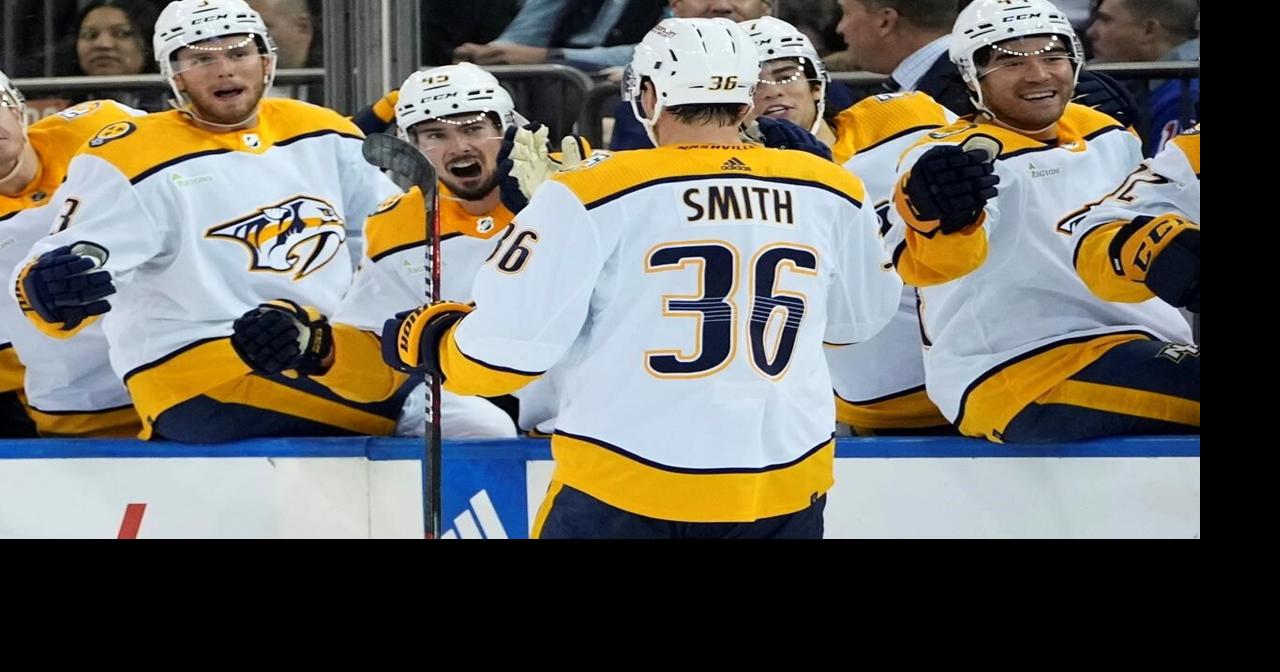 Cole Smith scores 2, Juuse Saros has 23 saves as Predators beat Rangers 4-1