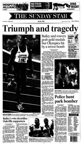 Donovan Bailey won the 100 metres in the Olympics 25 years ago despite ...