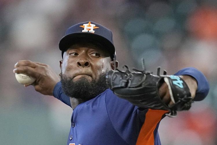 Astros' Cristian Javier exits game against the Orioles because of an ...