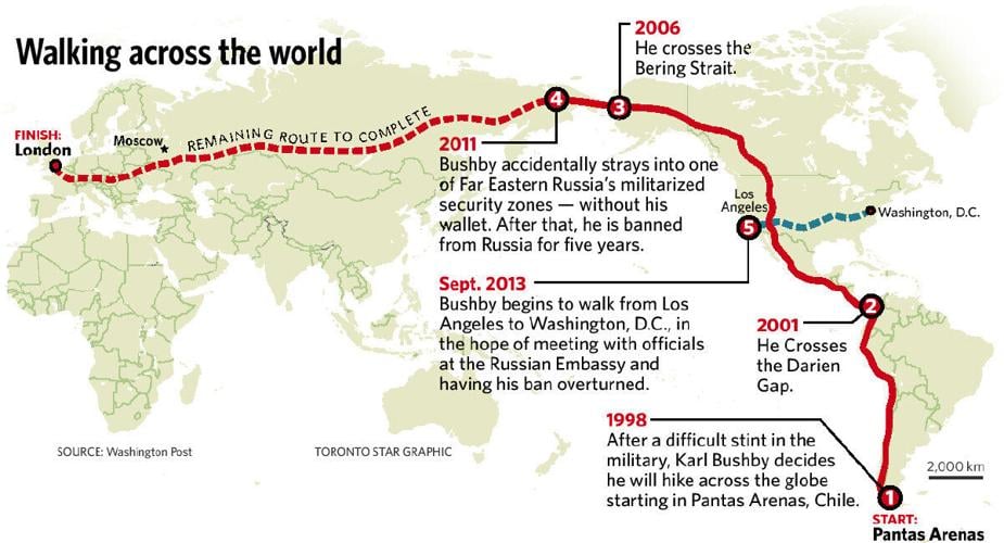 Meet the man spending his life walking around the world