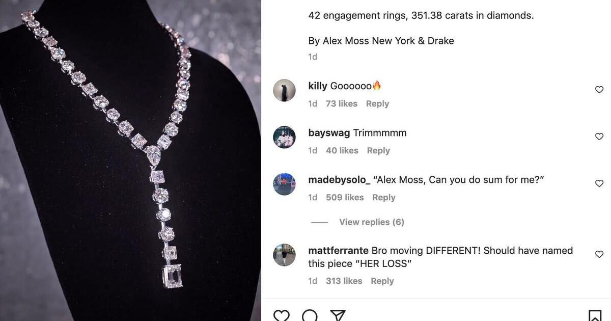 Drake’s new necklace is called ‘Previous Engagements’ — a better name ...