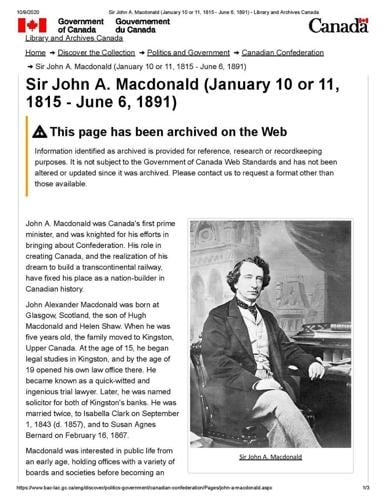 Want to know about John A. Macdonald’s racist past? Don’t ask the ...