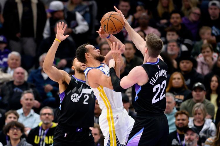 Golden State buries Utah 140-124 behind a flurry of 3-pointers