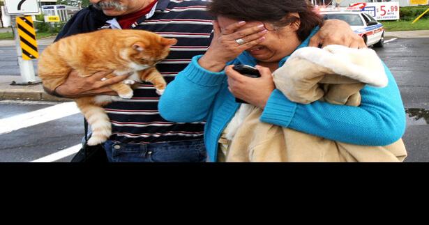 Weary evacuees waited, worried