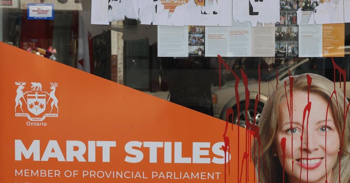 NDP Leader Marit Stiles’s office vandalized