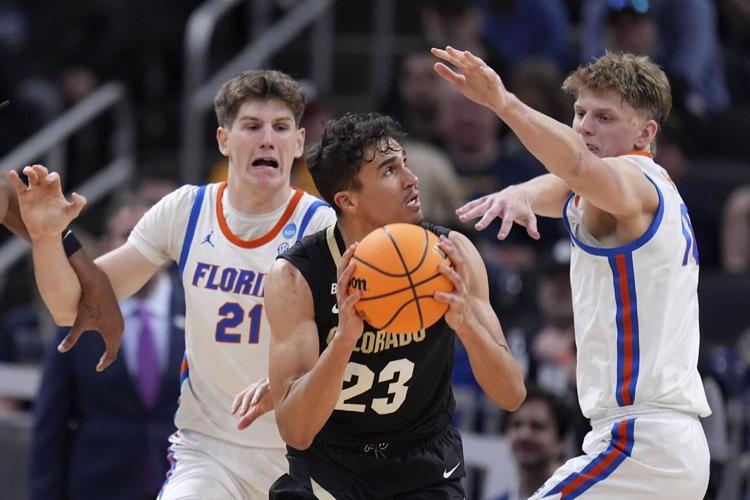 KJ Simpson's late jumper pushes Colorado past Florida 102-100 in March Madness thriller
