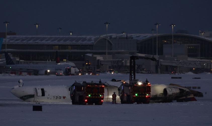 Toronto Delta Air Lines plane crash aftermath in photos
