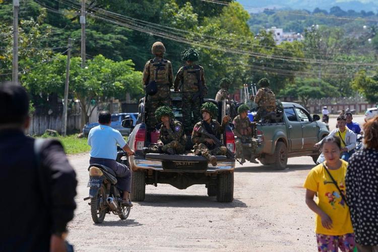 Photos show a town ravaged by civil war in Myanmar