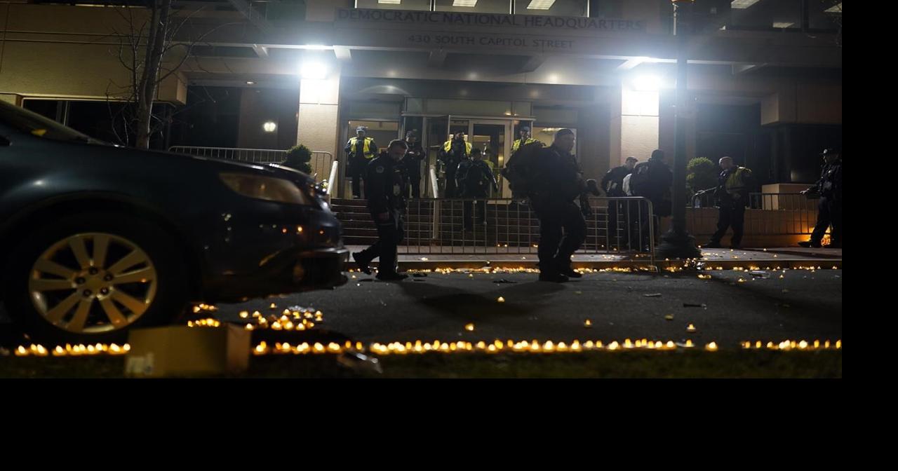 The protests outside DNC headquarters signal the divides in Biden's ...