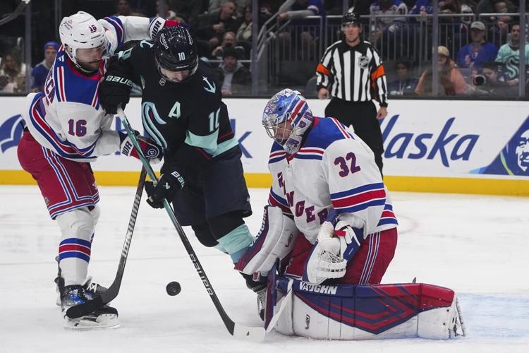 Jonathan Quick earns the shutout in Rangers’ 2-0 win against Kraken