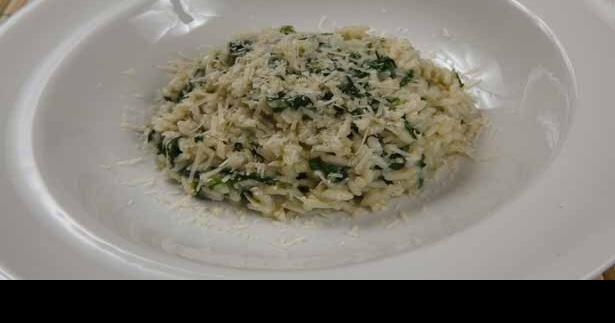Wild leek risotto