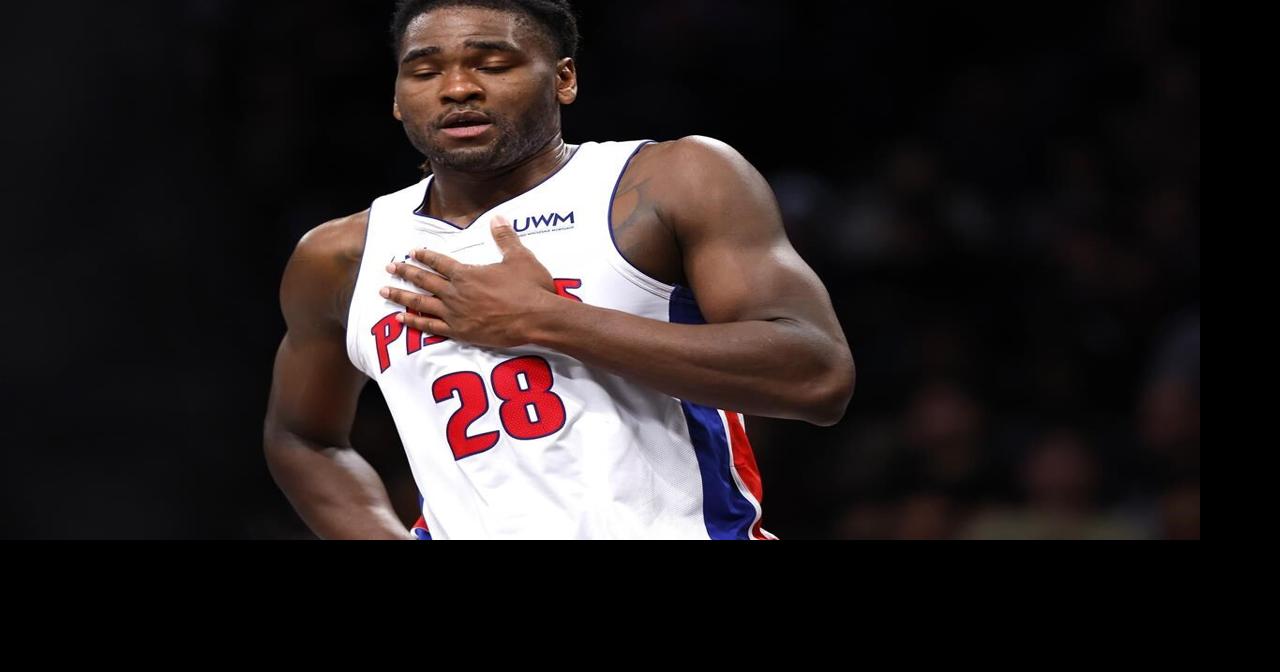 Detroit will be without center Isaiah Stewart for the next two weeks ...