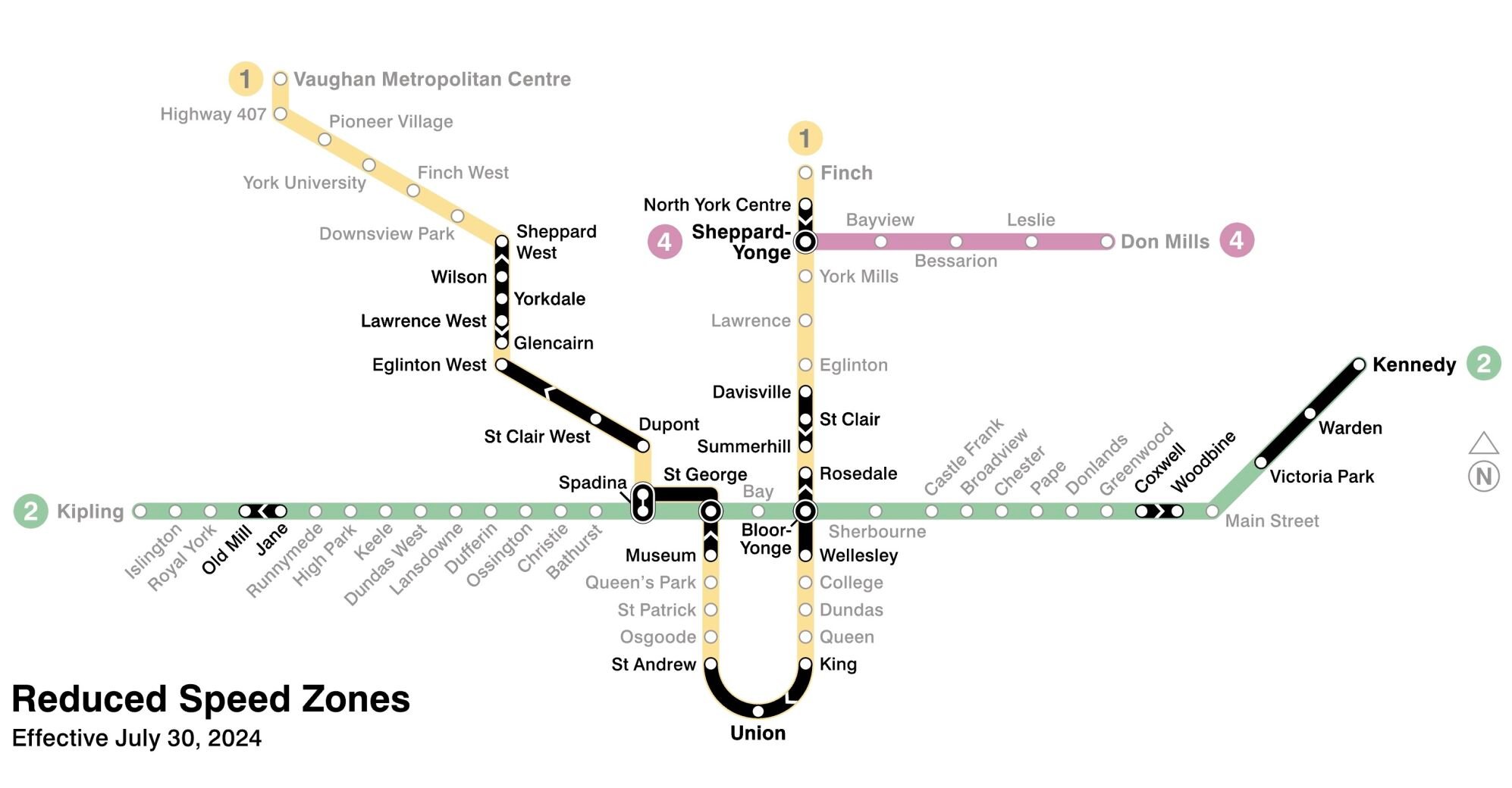 TTC orders subways to reduce speed through 34 ‘slow zones’