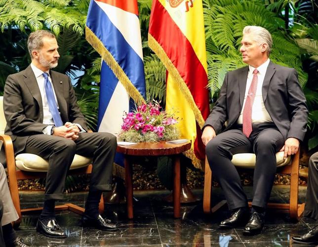 Spanish king, Cuban president meet in Havana